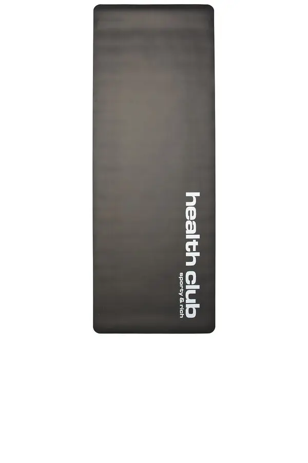 SPORTY & RICH Bold Health Yoga Mat - Black