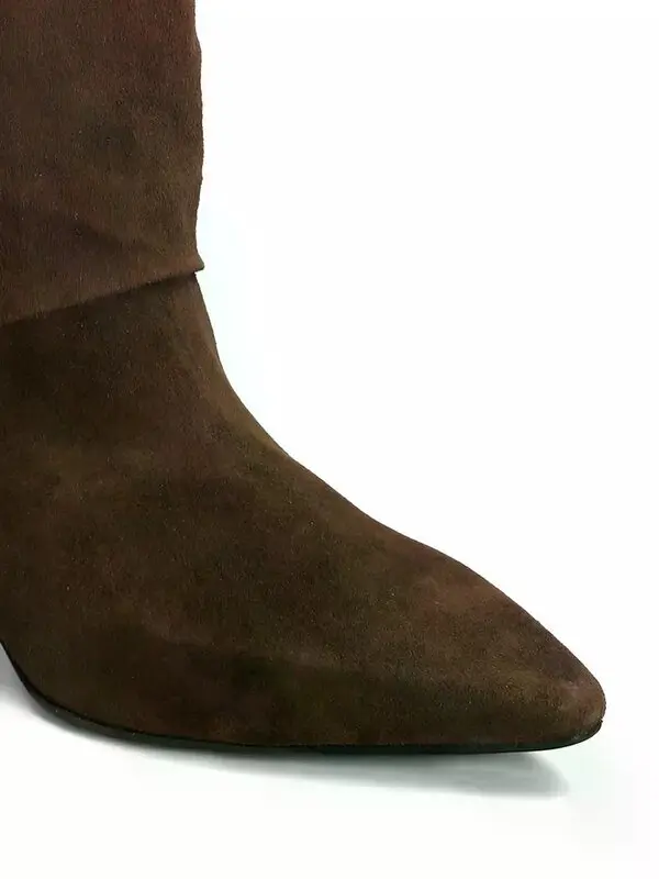 THE SELLER Pointed Toe Suede Boots - Brown