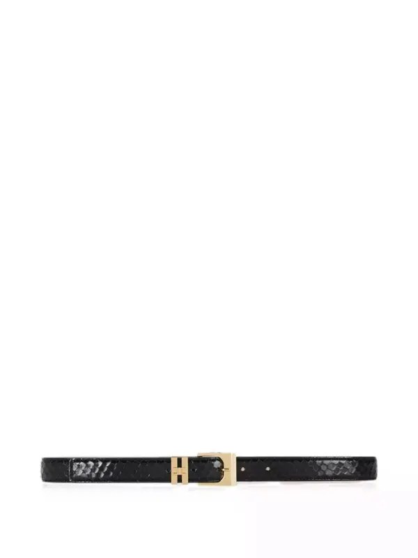 Elisabetta Franchi Leather Fish-scale Pattern Belt