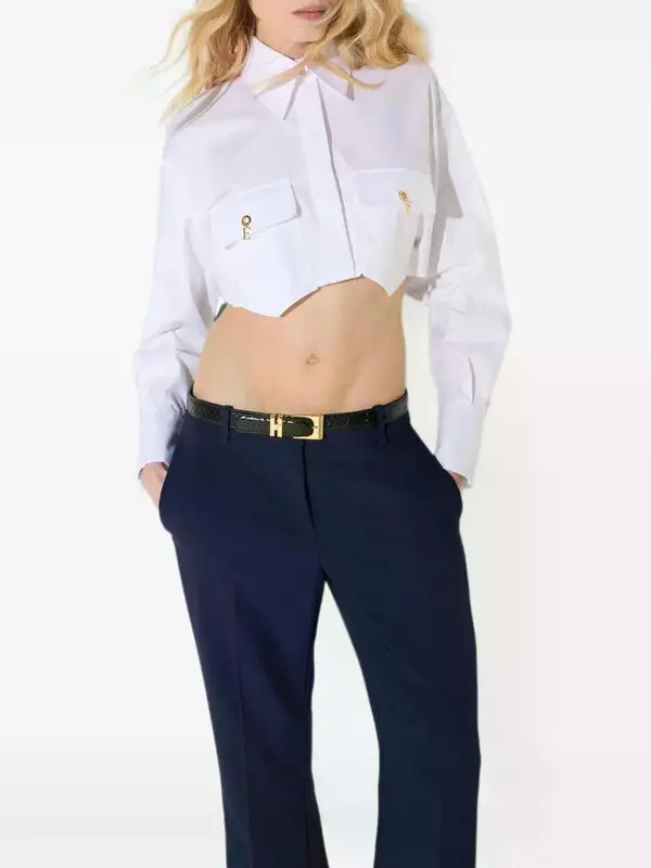 Elisabetta Franchi Leather Fish-scale Pattern Belt