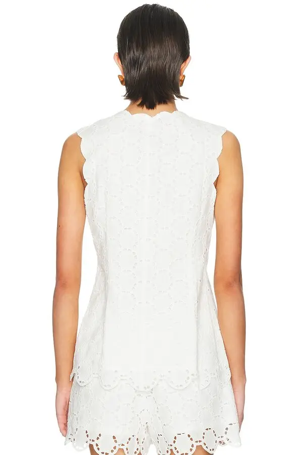 SIMONMILLER Delilah Eyelet Tie Top