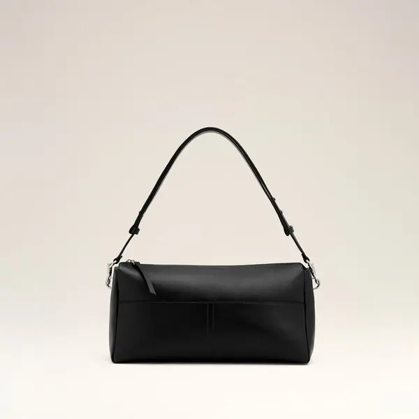AMI Paris Cow Leather Zipped Bag - Black