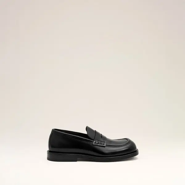 AMI Paris Cow Leather Loafers With Decorative Studs
