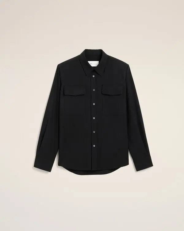 AMI Paris Wool Shirt - Black