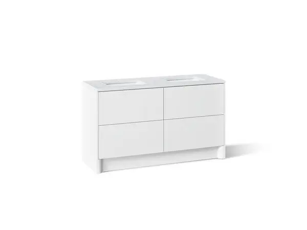 KOHLER Statement 60" Bathroom Vanity Set With Sinks And Quartz Top - One-color