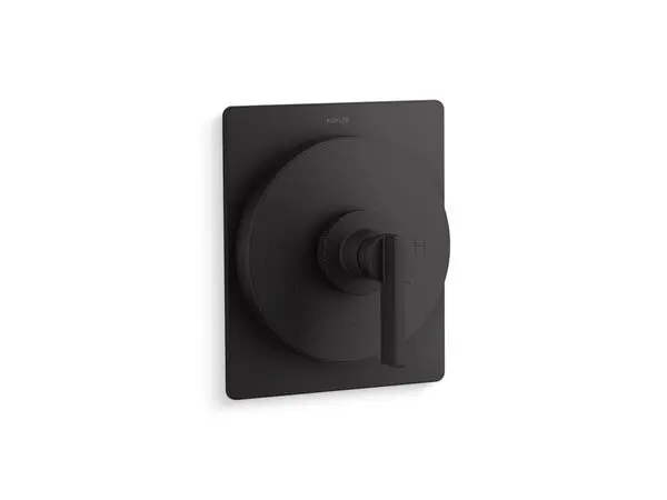 KOHLER Castia Studio Mcgee Mastershower Temperature Control Valve Trim With Lever Handle - Matte Black