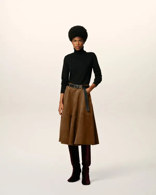 AMI Paris Black Wool De Coeur Turtle Neck Sweater Black