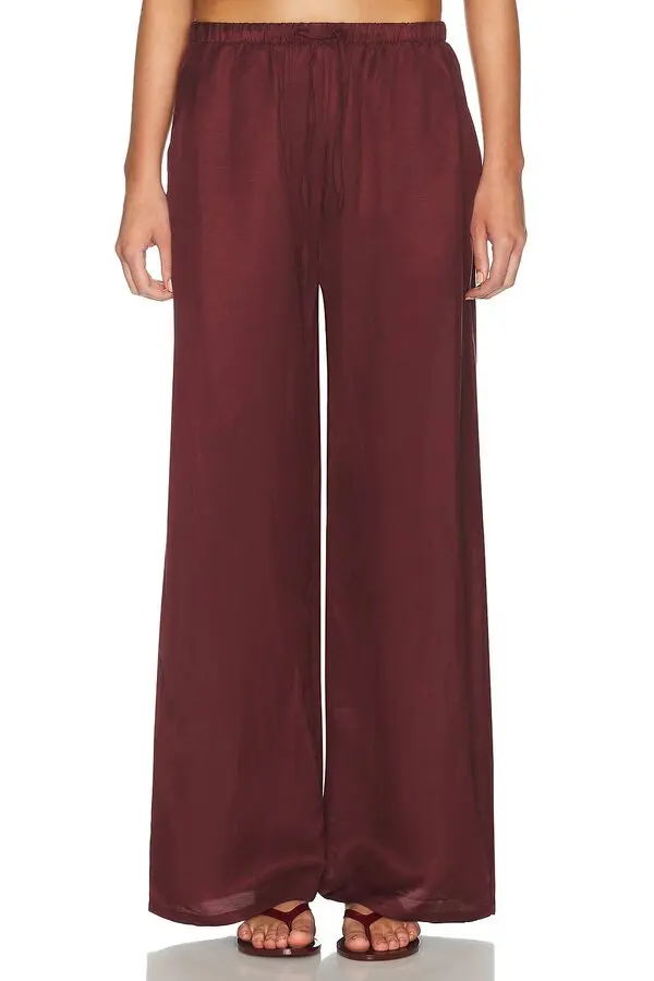 LESET Daniel Drawstring Pocket Pant - Pinot