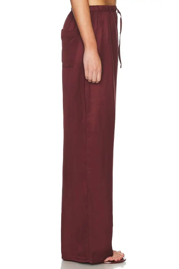 LESET Daniel Drawstring Pocket Pant - Pinot