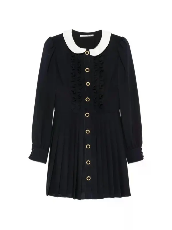 Alessandra Rich Ruffled Pleated Mini Dress