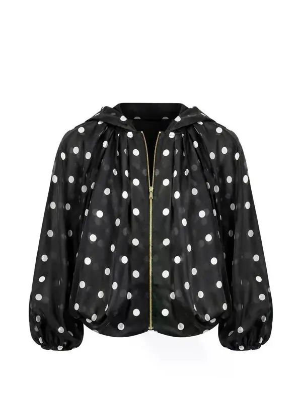JENNE Polka-dot Hooded Jacket