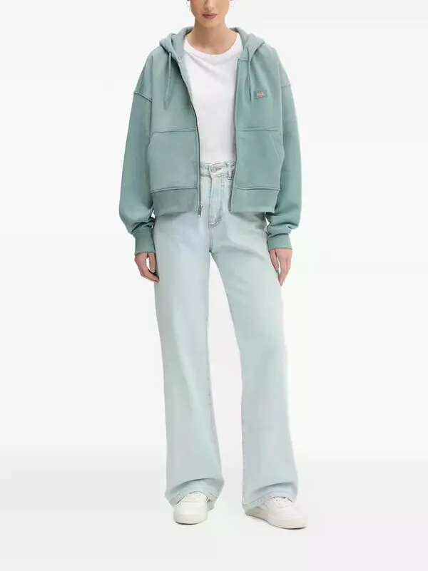 Dickies Oakport Logo-patch Zip-up Hoodie - Green