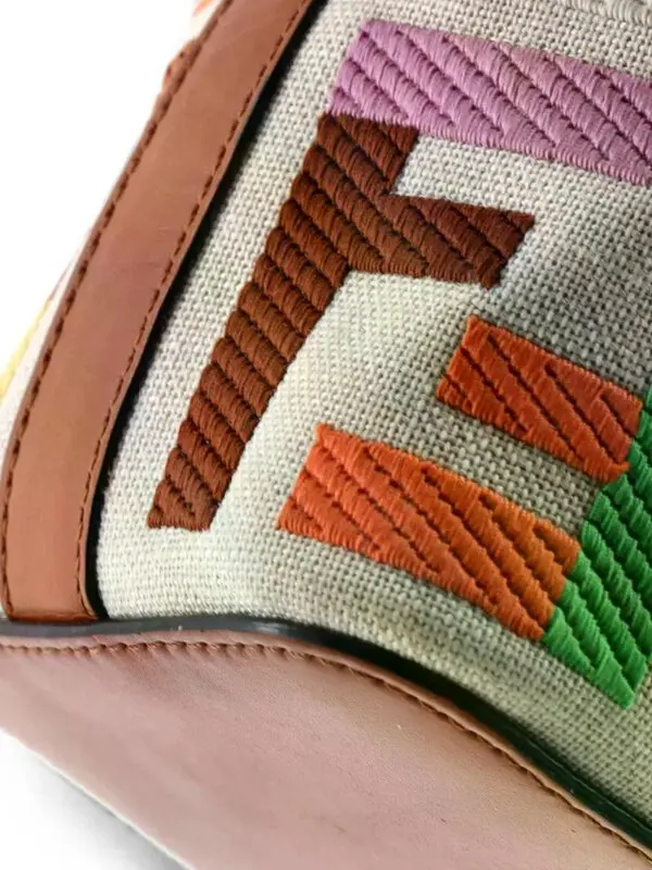 Fendi Mon Tresor Zucca Embroidered Canvas Mini Bucket Bag