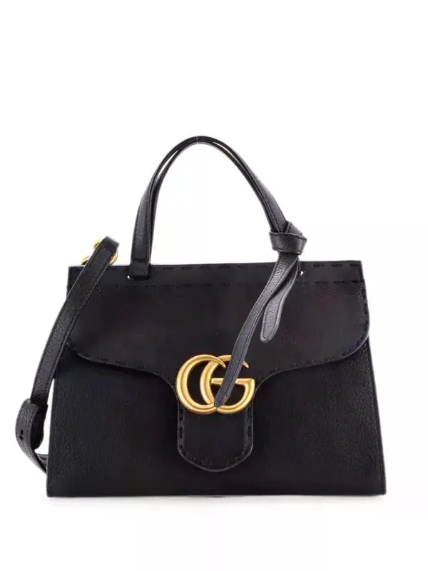 Gucci Gg Marmont Top Handle Bag Leather Mini Satchel