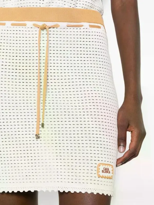 Casablanca Drawstring-waist Mini Skirt