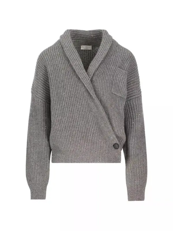 Brunello Cucinelli Sequin-embellished Wrap Sweater