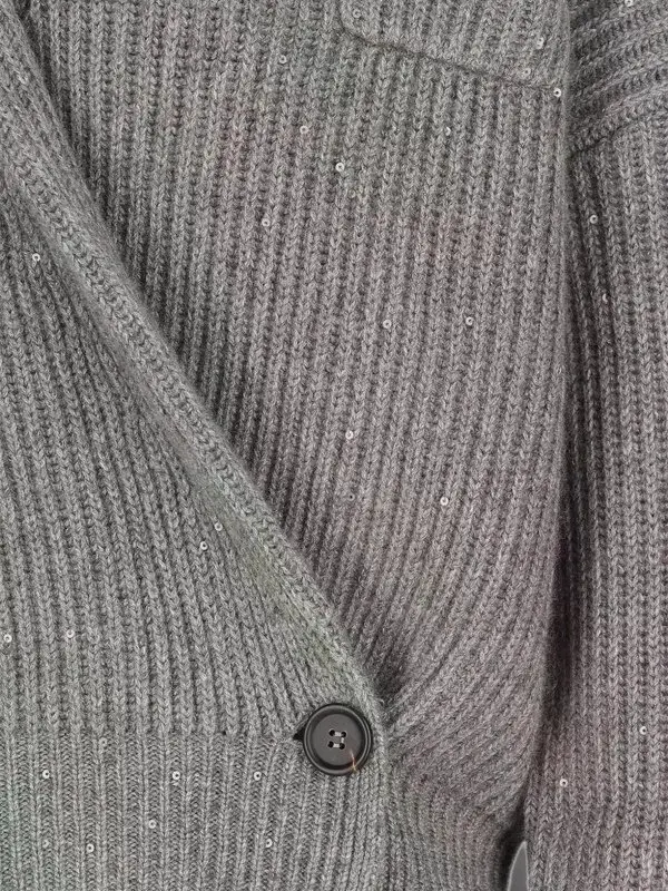 Brunello Cucinelli Sequin-embellished Wrap Sweater