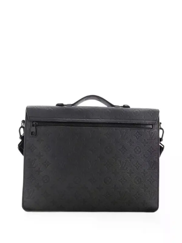 LOUIS VUITTON S Lock Briefcase Monogram Taurillon Leather Business Bag