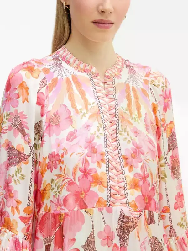 Hale Bob Benilde Charmeuse Floral-print Mini Dress