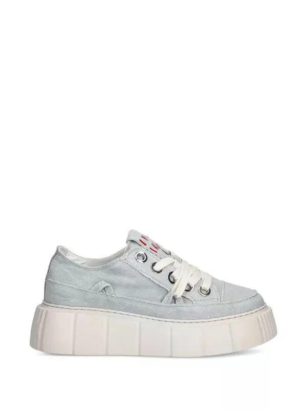 Inuikii Frayed Chunky-sole Sneakers - Blue