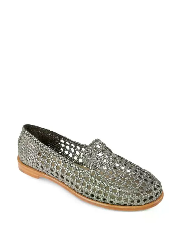 Dragon Diffusion Dolly Woven Leather Loafers