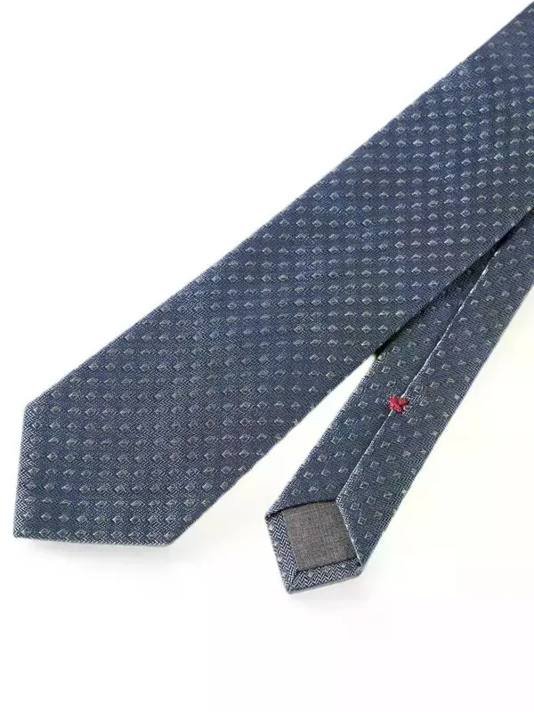 Brunello Cucinelli Geometric-pattern Silk Tie