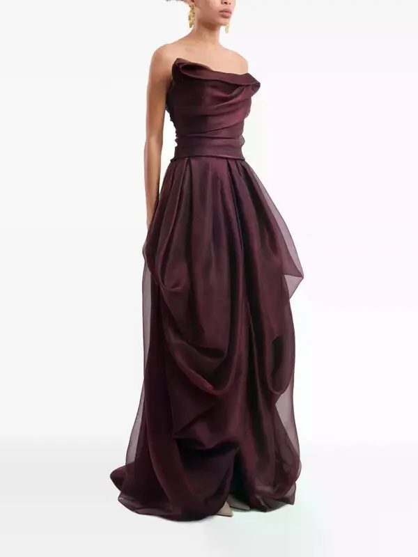 GEMY MAALOUF Strapless Draped Gown