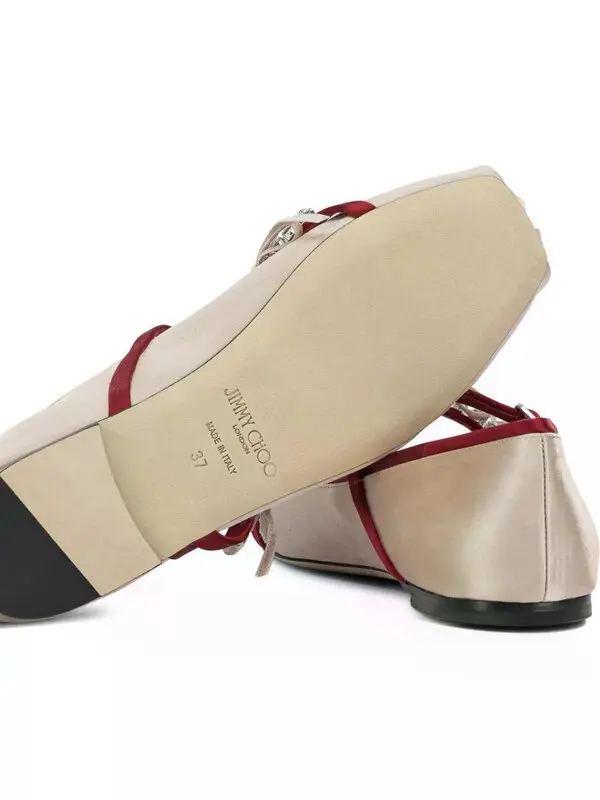 JIMMY CHOO Loli Crystal-embellished Ballet Flats