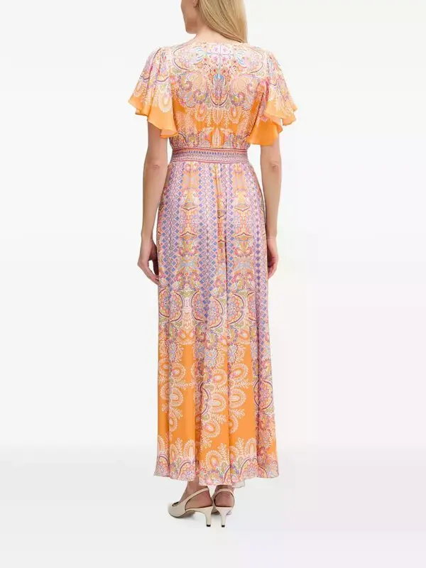 Hale Bob Sandra Charmeuse Paisley-print Maxi Dress