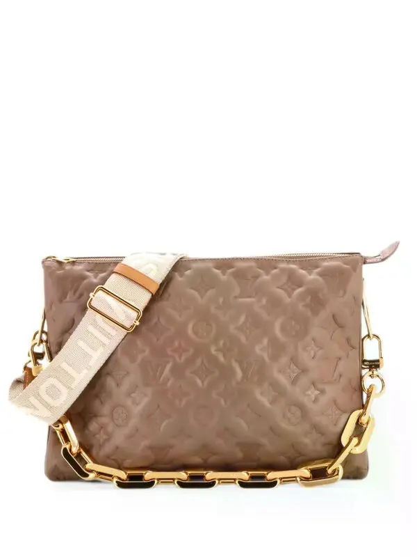 LOUIS VUITTON Coussin Bag Monogram Embossed Lambskin Mm Crossbody Bag