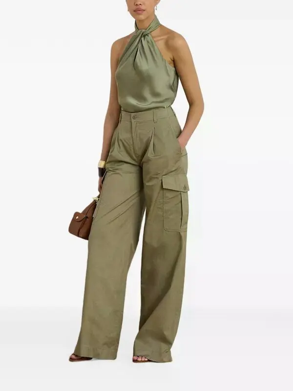 Ralph Lauren Pleated Wide-leg Cargo Pants