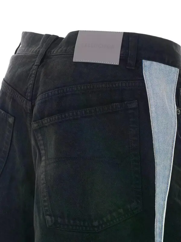 Balenciaga Logo-embroidered Denim Shorts