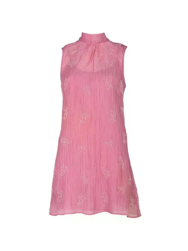 Staud Albee Bead-embellished Mini Dress - Pink