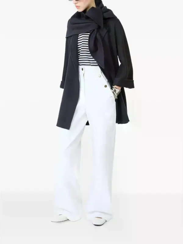 Max Mara Cotton Bull Denim Wide-leg Trousers
