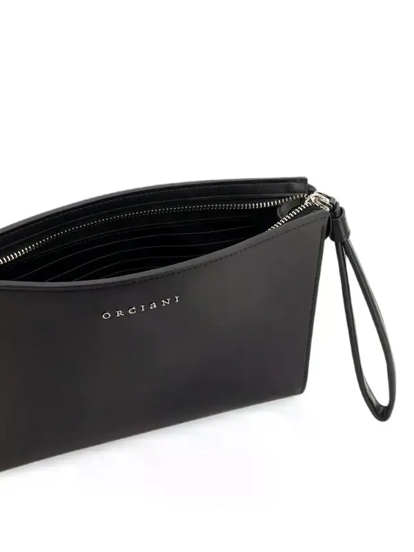 Orciani Leather Wristlet Clutch Bag