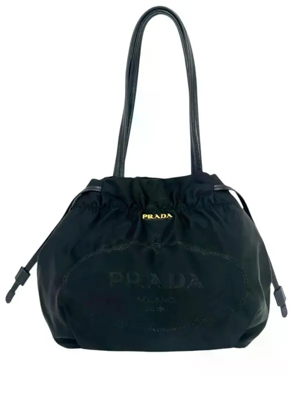 Prada 2010-2026 Tessuto Canapa Logo Tote Bag