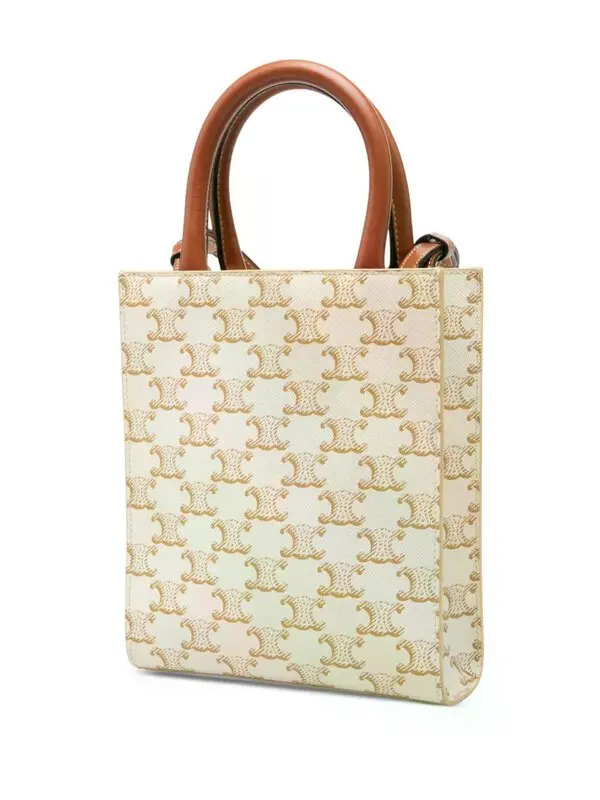 Celine 2013 Mini Triomphe Coated Canvas Vertical Cabas Satchel