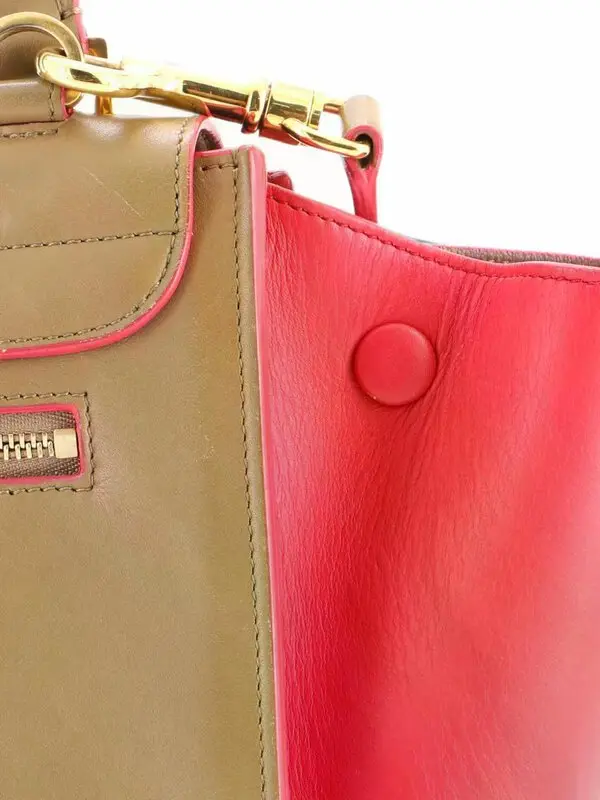 Celine Trapeze Bag Leather Small Satchel - Brown