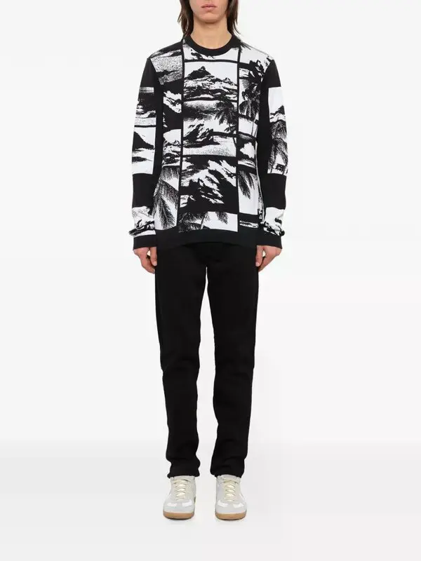 Kenzo Landscape-print Crew-neck Sweater