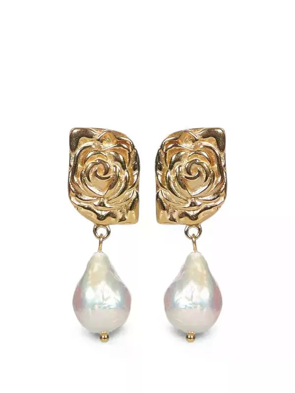 Magda Butrym Rose-detail Earrings - Gold