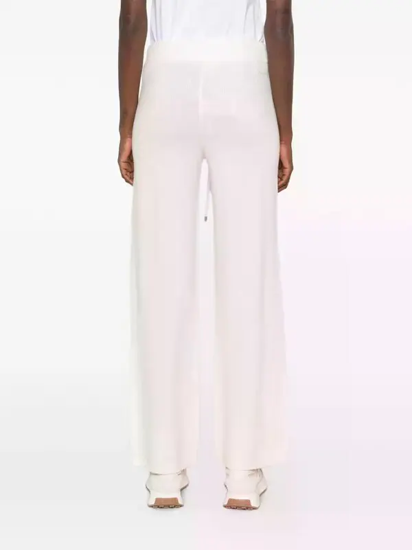 ERMANNO FIRENZE Drawstring Waist Fine Knit Trousers - Neutrals