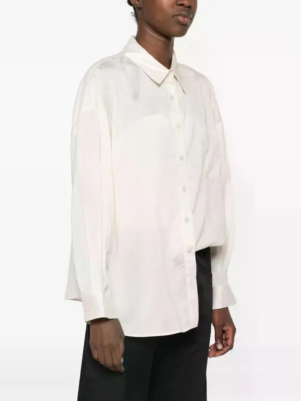 ELEH Vertical-stripe Chest Pocket Shirt