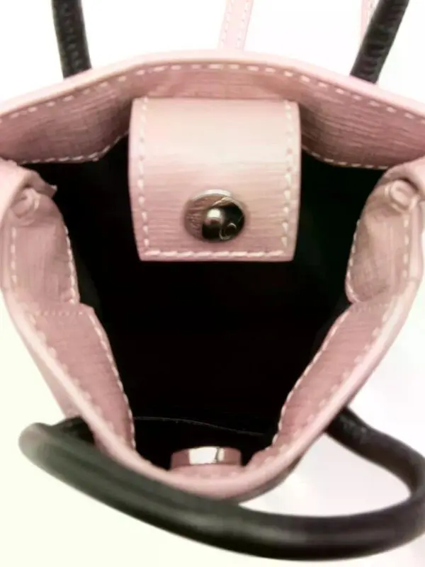 Balenciaga Calfskin Logo Shopping Phone Holder Satchel