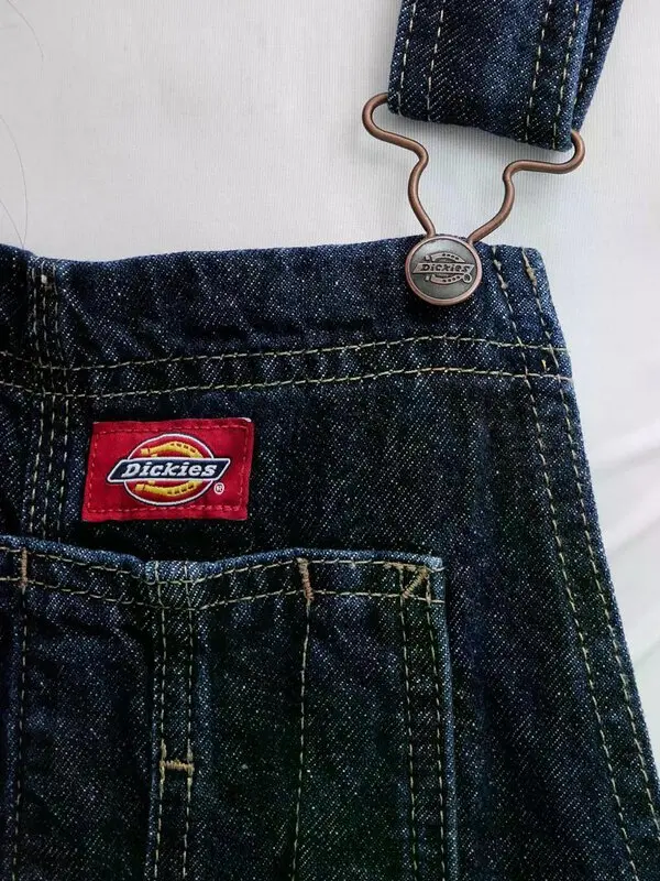 Dickies Logo-patch Denim Dungarees