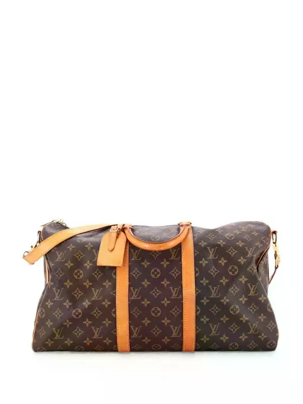 LOUIS VUITTON Keepall Bandouliere Bag Monogram Canvas 50 Travel Bag - Brown