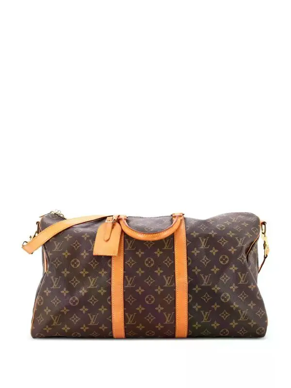 LOUIS VUITTON Keepall Bandouliere Monogram Canvas 50 Travel Bag - Brown