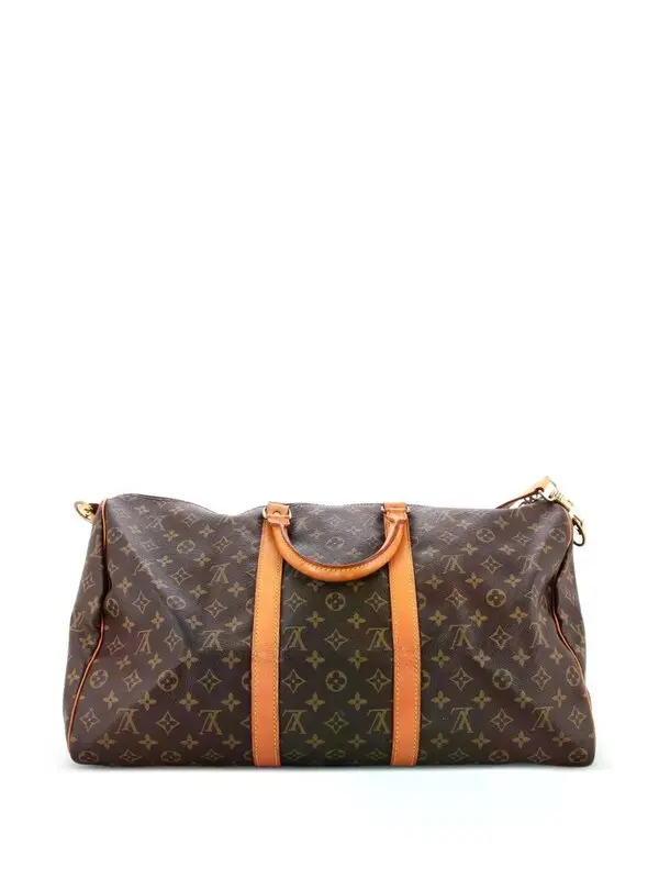 LOUIS VUITTON Keepall Bandouliere Monogram Canvas 50 Travel Bag - Brown