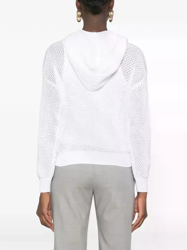 Peserico Open-knit Hooded Cardigan