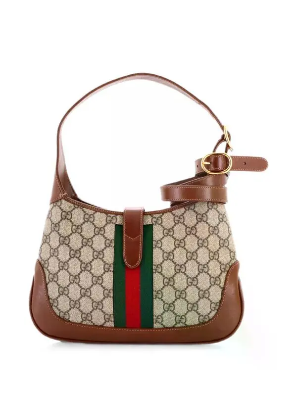 Gucci Jackie 1961 Gg Coated Canvas Small Hobo Bag