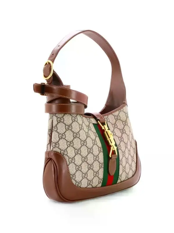 Gucci Jackie 1961 Gg Coated Canvas Small Hobo Bag